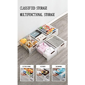 TENGZHENSHOP 5-Drawer Rolling orage Cart on Wheels, Clearview Craft orage ntainers Bins, Black Frame & Clear orage Drawers