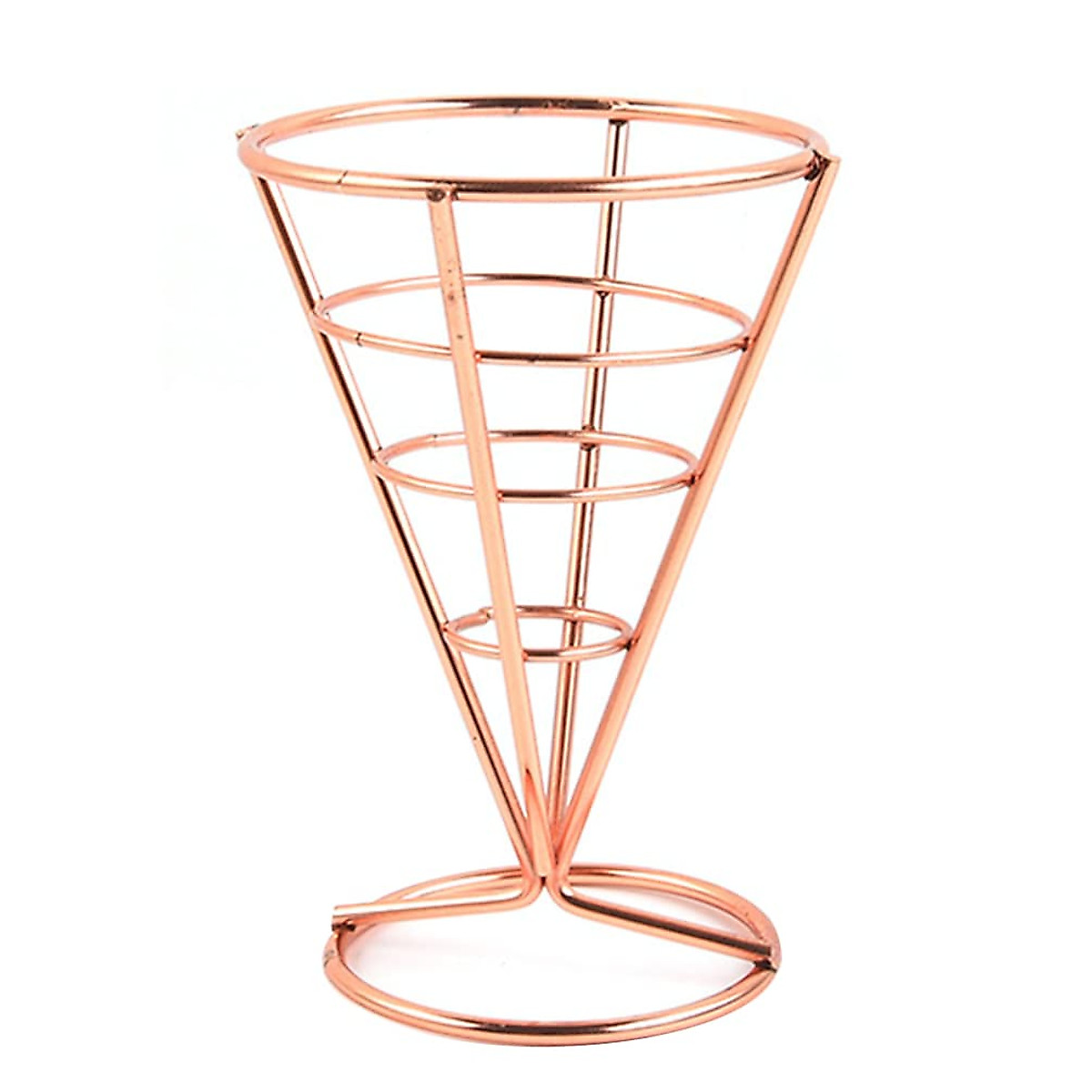 Homoyoyo Ice Cream Cone Stand Sugar Cone Holder Stand Snow Cone Holder Dipping Cup Holder Appetizer Wire Cone Ice Cream Cone Holder Metal Brackets Fish and Chips Cone French Tap Iron