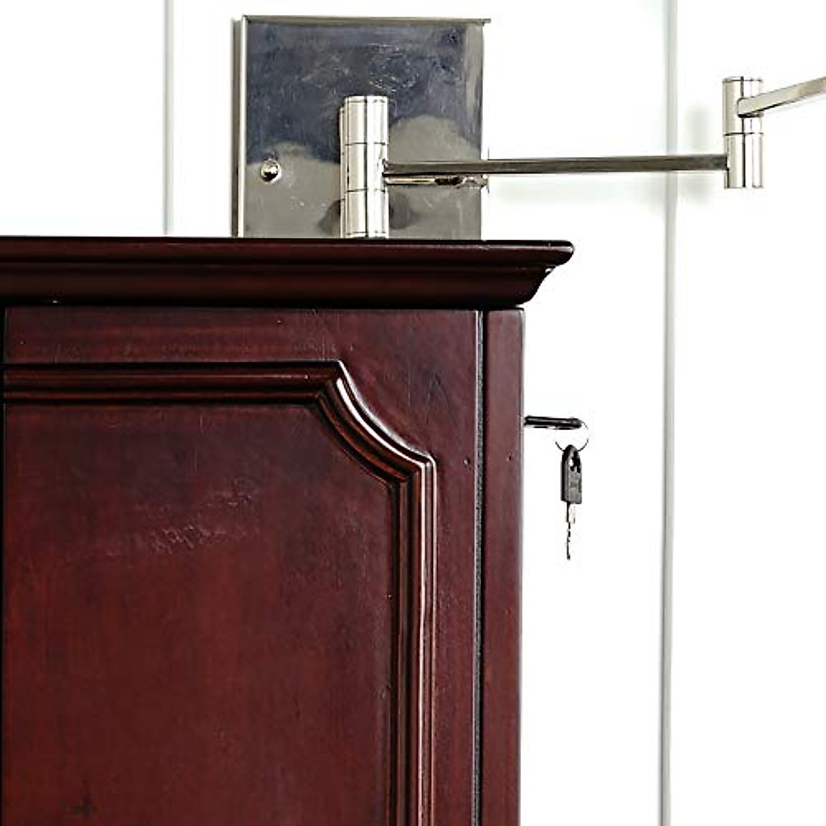 Hives and Honey Cabby Fully Locking Jewelry Cabinet, CHERRY