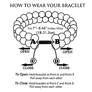 Triple Protection Bracelet for Men Women, Genuine Premium Tiger Eye Black Onyx and Lava Rock 8mm Handmade Bead Bracelet Healing Crystal Protection Bracelet Bring Luck and Prosperity and Happiness