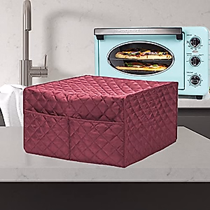 Becony Convection Toaster Oven Cover - Smart Microwave Oven Protector Waterproof Dustproof and Stain Resistant,Outdoor Kitchen Accessories(Red)