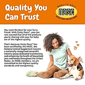 Zesty Paws Calming Chews for Dogs - Composure & Relaxation for Everyday Stress & Separation - with Ashwagandha, Organic Chamomile, L-Theanine & L-Tryptophan – Turkey - 90 Count