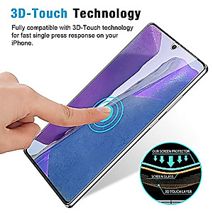 TOCOL 4 Pack fit for Samsung Galaxy Note 20 5G (Not for Ultra)- 2 Pack Tempered Glass Screen Protector and 2 Pack Tempered Glass Camera Lens Protector Bubble Free Case Friendly 9H Hardness