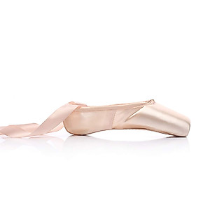 Unpafcxddyig Girls Womens Ballet Dance Toe Shoes Professional Satin Pointe Shoes Slippers,Adult 9,Pink