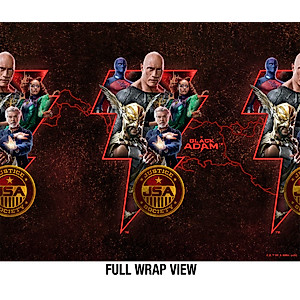 Black Adam OFFICIAL Character Bolt Black 24 oz Insulated Canteen Water Bottle, Leak Resistant, Vacuum Insulated Stainless Steel with Loop Cap