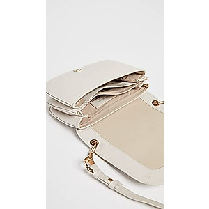 See by Chloe Women's Hana Small Saddle Bag, Cement Beige, Off White, One Size