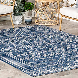 nuLOOM Kandace Tribal Indoor/Outdoor Area Rug, 3' x 4', Blue
