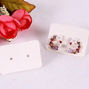 100pcs Kraft Paper Earring Ear Studs Hanging Display Holder Hang Cards 25x35mm