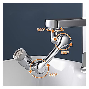 Multifunctional 720 Rotatable Faucet Extender Sprayer Head Two Outlet Mode Splash Filter Movable Kitchen Bathroom Tap