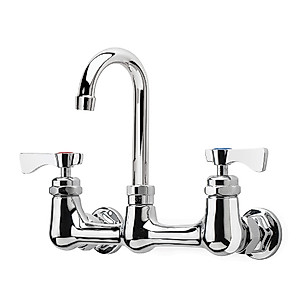 Krowne 14-801L Low Lead Faucet Splash Mount, 8" Centers, 5" Gooseneck, NSF