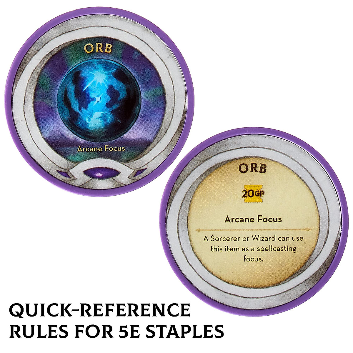 The Master's Vault: 150 D&D Quick Reference Item Cards or Item Tokens from 5E Player's Handbook - Illustrated TTRPG Weapons, Armors, Spellcasting Focuses, and More – D&D Accessories (Tokens 4-pack)