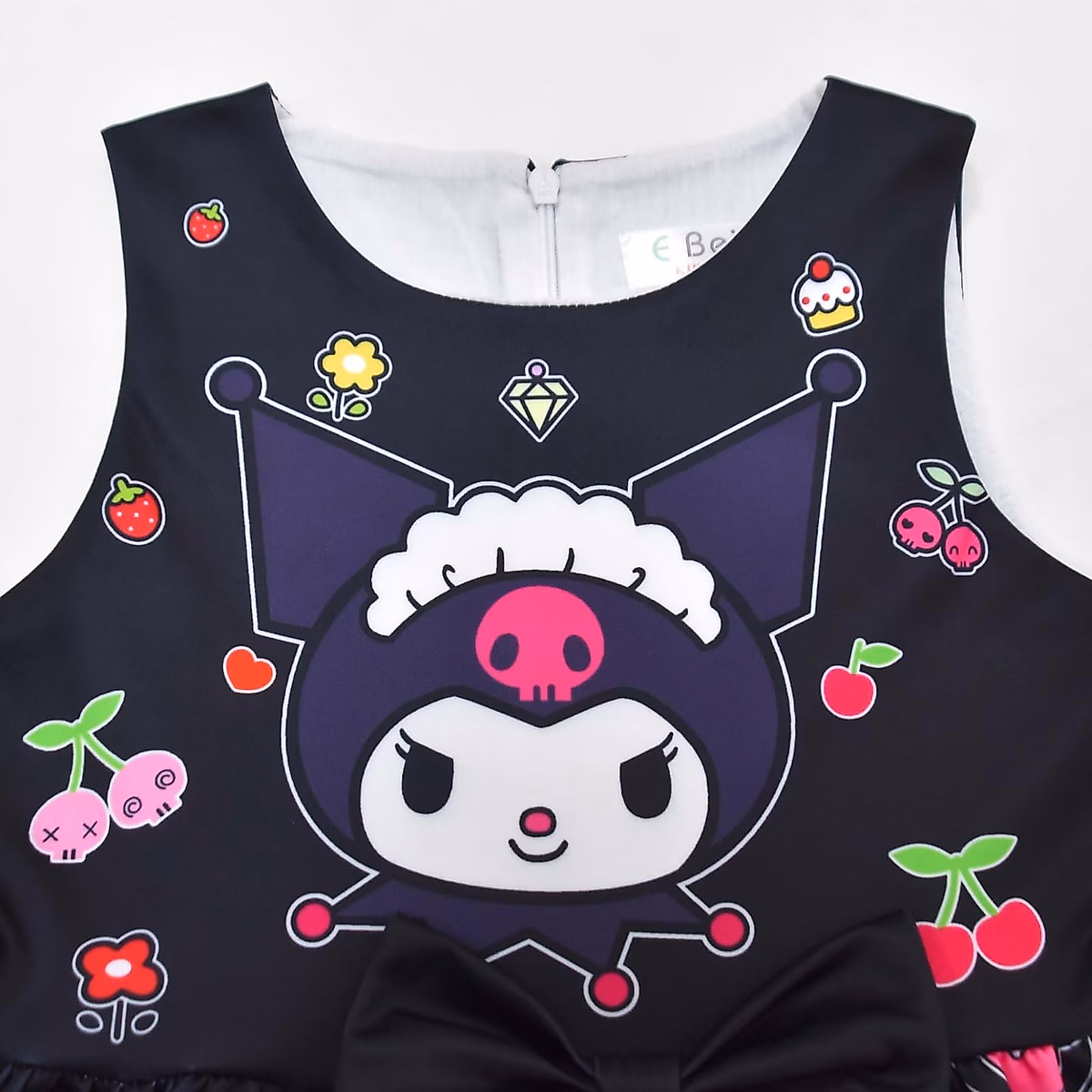 xikcomjr Cute Girls Dress Cartoon Kids Toddler Sleeveless Casual Dress Japanese Anime Birthday Party Dress Up 6-7Years