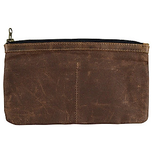 Hide & Drink, Waxed Canvas All Purpose Utility Pouch, Camping Organizer, Travel Accessories, Handmade :: Honey Bourbon