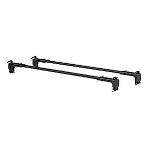 CURT 18122 Black Steel Quick-Release Roof Rack Crossbars, Fits Select Jeep Wrangler JL, Gladiator