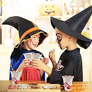 ArtCreativity Blood Print Halloween Party Plastic Cups, Set of 50, 10 oz Halloween Disposable Cups, Halloween Party Supplies and Drinking Decorations, For Juice, Soda, Punch, and More