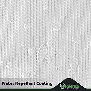 NEATERIZE Shower Curtain White - Hotel Style Shower Curtains for Bathroom with Waffle Design, 72x72 Inches - White Fabric Shower Curtain - Cortinas de Baño Elegantes