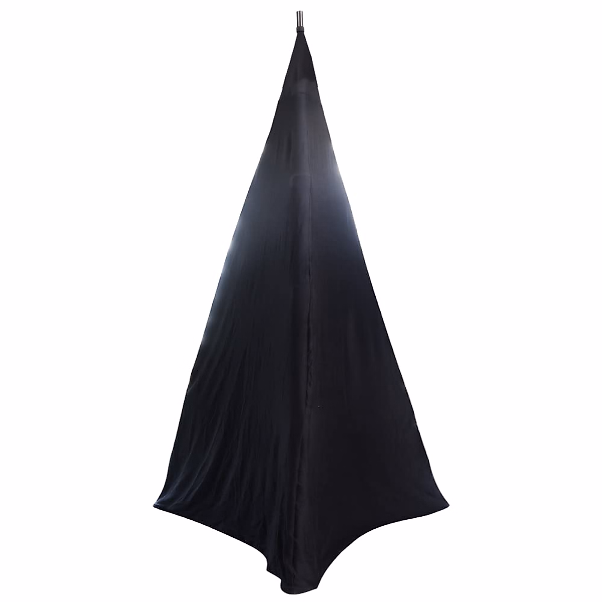 UCARE Floor Speaker Stand Covers Metal Heavy Duty Support Stand Cover for Weddings Banquets Events 3 Sided Triangular DJ Speaker Stand Tripod Cover Scrim (Two Pack-Black)