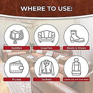 Leather Better Leather Conditioner for Furniture - Leather Cleaner and Restoration for Leather Couches, Boots and Shoes, Bags, Saddles and Tack, Jackets, and Car Seats/Leather Softener (10.4 oz)