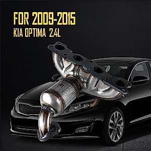 Prolenz Catalytic Converter Replacement for 2009-2015 K-I-A OPTIMA 2.4L Replace 17454 Stainless Steeland Ceramic Material Catalytic Converter
