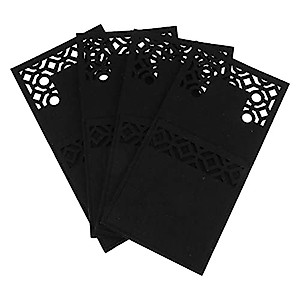 GARNECK 4PCS Black Silverware Holders Christmas Halloween Cutlery Holder Tableware Bag Pouch Silverware Pockets Xmas Holiday Party Favors