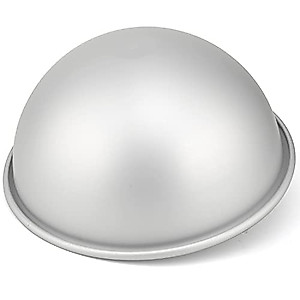 8 Inch Hemisphere, Football Cake Pan, Half Ball Cake Mold,Kids DIY 3D Soccer Birthday Cake Pan, Aluminum Alloy Nonstick Baking Tools (8 inch)