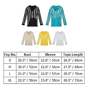 Men's Fishnet Hoodie Shirt Striped Mesh Sheer See Thru Muscle Top Gym Workout Active Shirts Summer Baggy Loose Tee Shirts Blue - Long Sleeve X-Large