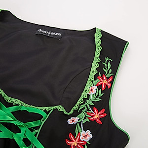 Scarlet Darkness Oktoberfest Outfits October Festival Costume for Women German Dirndl Green L