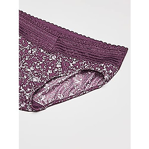 Warner's womens Blissful Benefits No Muffin 3 Pack Hipster Panties, Amaranth Abstract Print Black Platinum, Large US