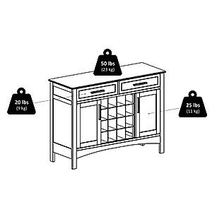 Winsome Gordon Cabinet Buffet, Walnut