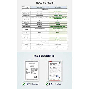 NanoPi NEO3 Rockchip RK3288 Tiny ARM Single Board Computer with 1GB RAM USB3.0,Gbps Ethernet and Unique MAC Address