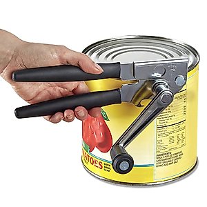 NUFR Crank Can Openers Manual,Heavy Duty Commercial Swing Away Can Opener with Rubber-coated Long Handles