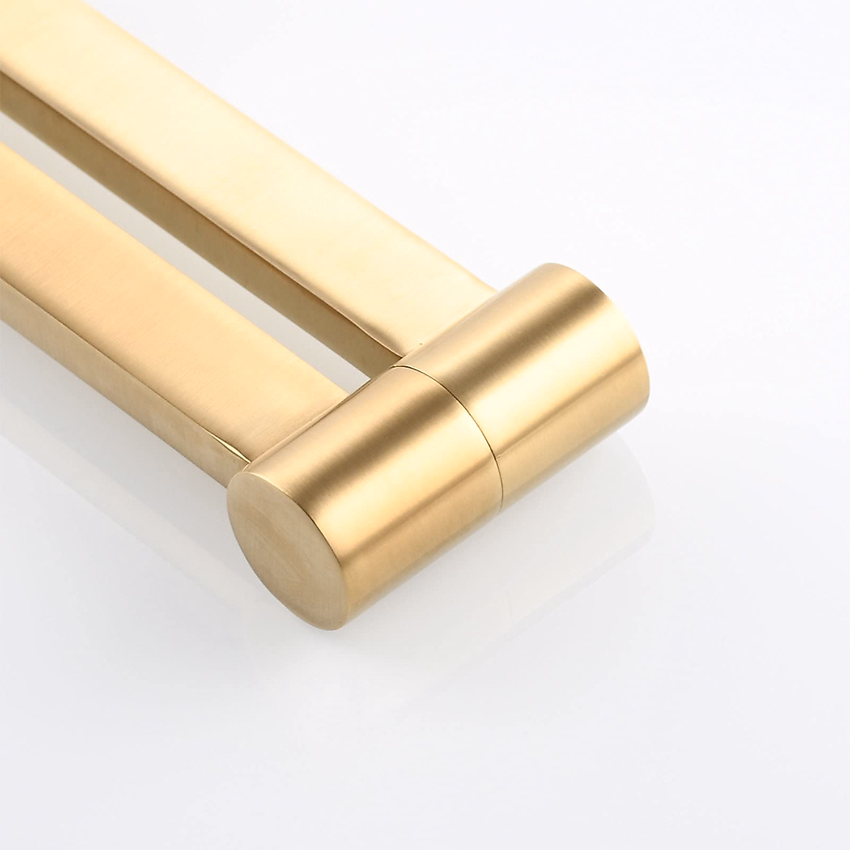 Brushed Gold Pot Filler Faucet Wall Mount, Biveah Brass Folding Kitchen Sink Faucet Single Hole, KLB011BG