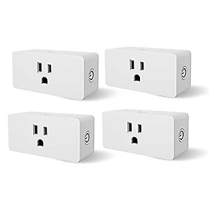 WBM Smart PG-07-4PK WiFi Socket, Voice and App Control Plug, White