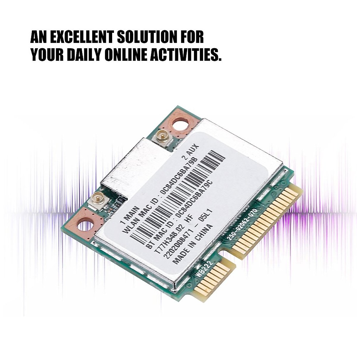 Mini WiFi Card, Dual Band 2.4G/5Ghz AR5B22 Network 300Mbps Bluetooth 4.0 WiFi Mini PCI-E Wireless Card use Network Adapter Network Card