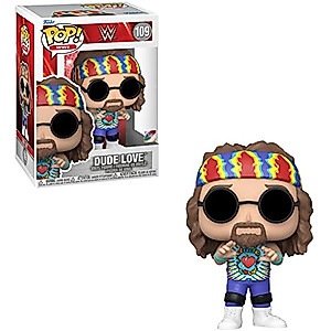 POP WWE: Dude Love Funko Pop! Vinyl Figure (Bundled with Compatible Pop Box Protector Case), Multicolor, 3.75 inches