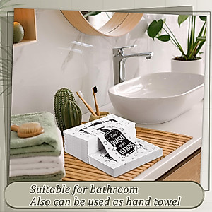 400 Pieces Bathroom Napkins Disposable Guest Towels Bathroom Guest Paper Hand Towels Please Wash Your Hands Bathroom Etiquette Guest Napkins for Powder Room Wedding Holiday Anniversary Birthday Party