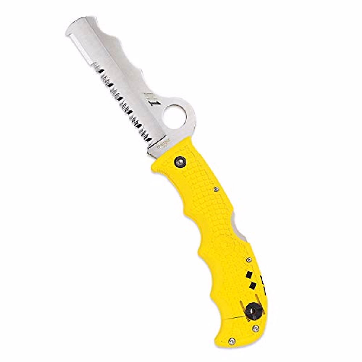 Spyderco Assist Salt Knife with 3.68" H-1 Corrosion-Resistant Stainless Steel Blade and Lightweight Yellow FRN Handle - SpyderEdge - C79PSYL