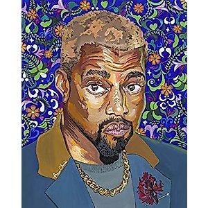 Kanye West, Yeezus, Art Poster Print, 18 x 24 inches unframed, home decor by Mia Chere Art