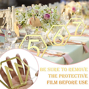 Wedding Table Numbers, Table Numbers 1-20, Gold Mirror Table Numbers and Acrylic Stands, Table Numbers for Wedding Reception, Centerpiece, Party, Anniversary