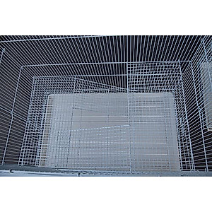 New Large 3 Levels Ferret Chinchilla Sugar Glider Rats Animal Cage, Narrow 3/8-Inch Bar Spacing (30" L x 18" W x 24" H White)