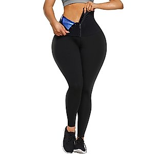SCARBORO Sauna Sweat Pants for Women High Waist Compression Slimming Weights Thermo Legging Workout Body Shaper Sauna Suit