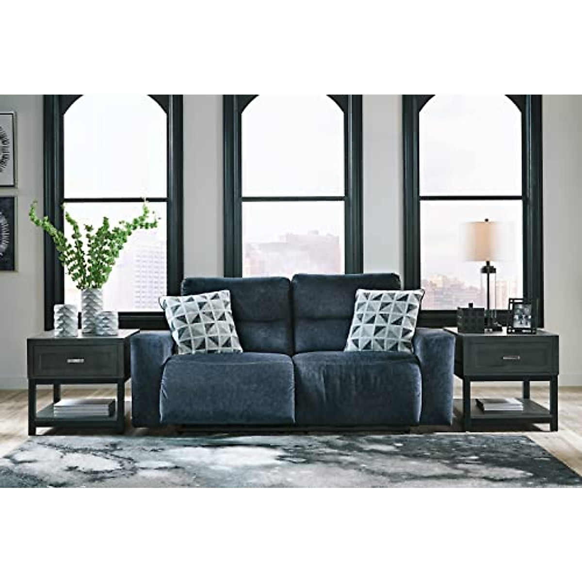 Signature Design by Ashley Paulestein 2 Seat Reclining Power Sofa, 81"W x 41"D x 40"H, Blue