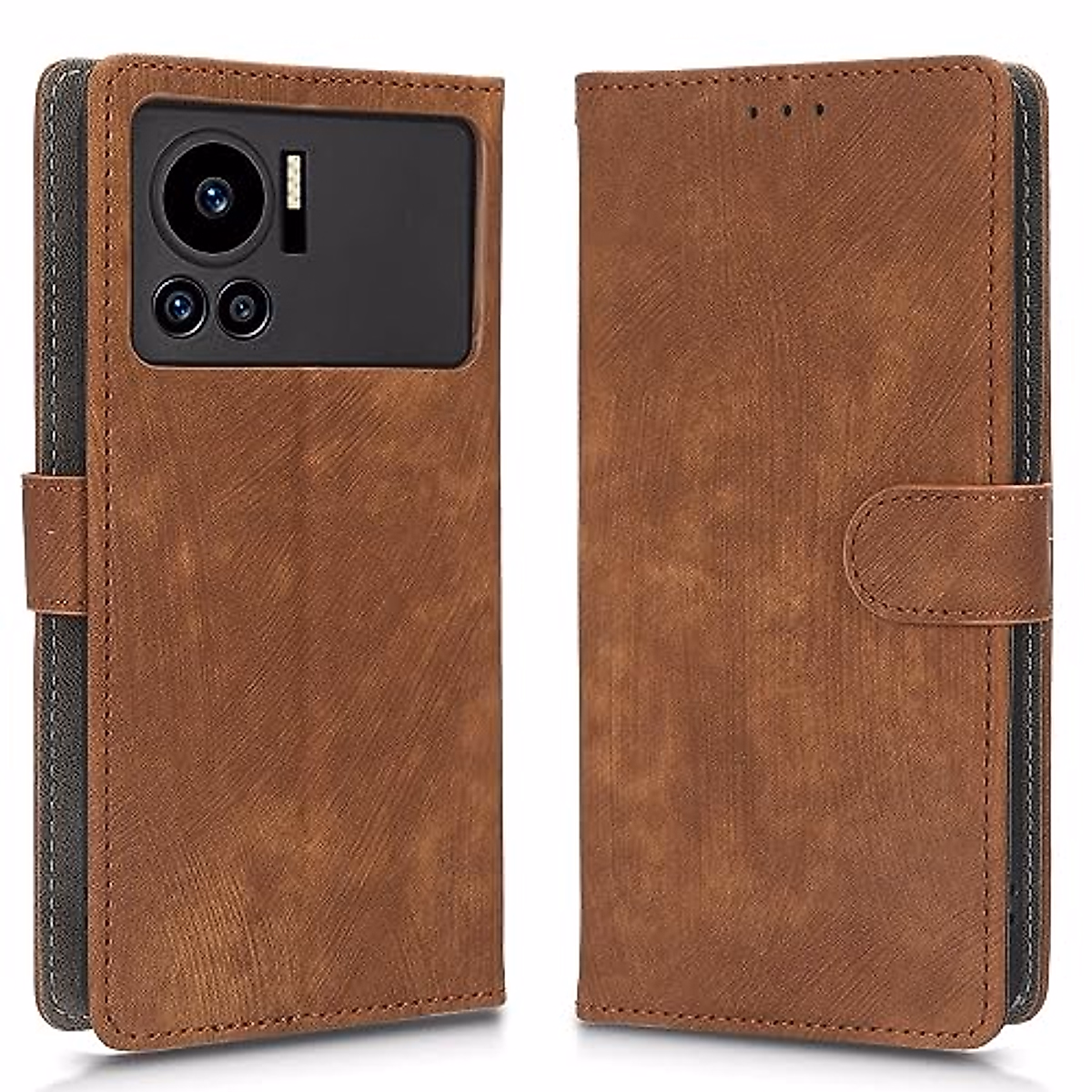 Case Compatible with Infinix Note 12 VIP X672,Leather Case with Card Slot.Wallet Design,RFID Protection.Standable Flip Case Brown