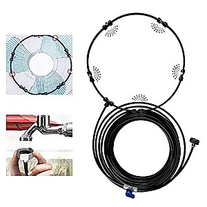 Leefasy Outdoor Fan Misting Kit Water Mister Spray for Cooling for Garden Patio Connects to Any Outdoor Fan