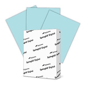 Springhill 8.5” x 11” Blue Copy Paper, 24lb Bond/60lb Text, 89gsm, 500 Sheets (1 Ream) – Colored Printer Paper with Smooth Finish – Versatile and Flexible Computer Paper – 024034R