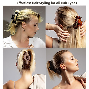 20 pack- Large Hair Clips for Thick Hair & Velvet Scrunchies, 4.3 & 4in Big Claw Clips Set with 4.5in Soft Scrunchies Matches Any Outfit for Any Hairstyle on any Occasion