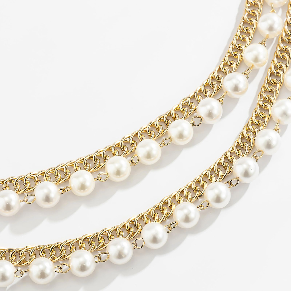 MODRSA Gold Chain Belt Gold Chain Belts for Women Gold Belt Chain Plus Size Womens Belts for Dress Layered Gold Chain Belt for Women Pearl Waist Chain