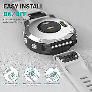 YOCAHU Gold buckle 20mm bands Compatible Fenix 5S Watch Band Fenix 6S Quickfit Soft Silicone Replacement Strap for Fenix 5S Plus/Fenix 6S Pro/Fenix 7S/D2 Delta S Smartwatch (army green)