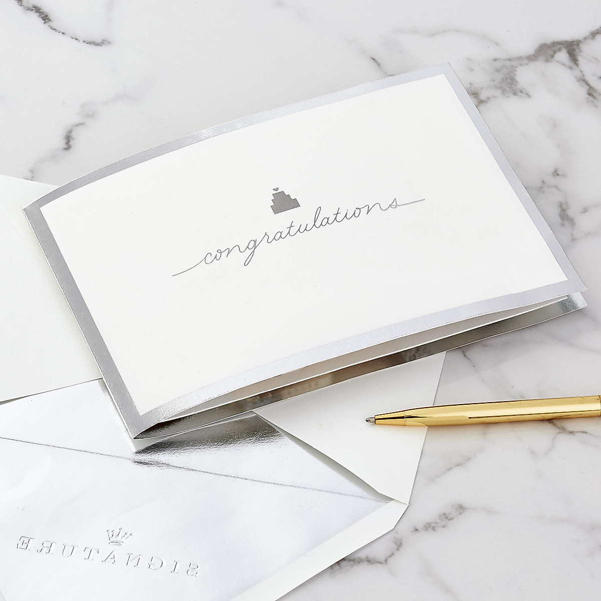 Hallmark Signature Paper Wonder Pop Up Engagement, Bridal Shower, Wedding Card (Wedding Cake) (1299RZH1136)