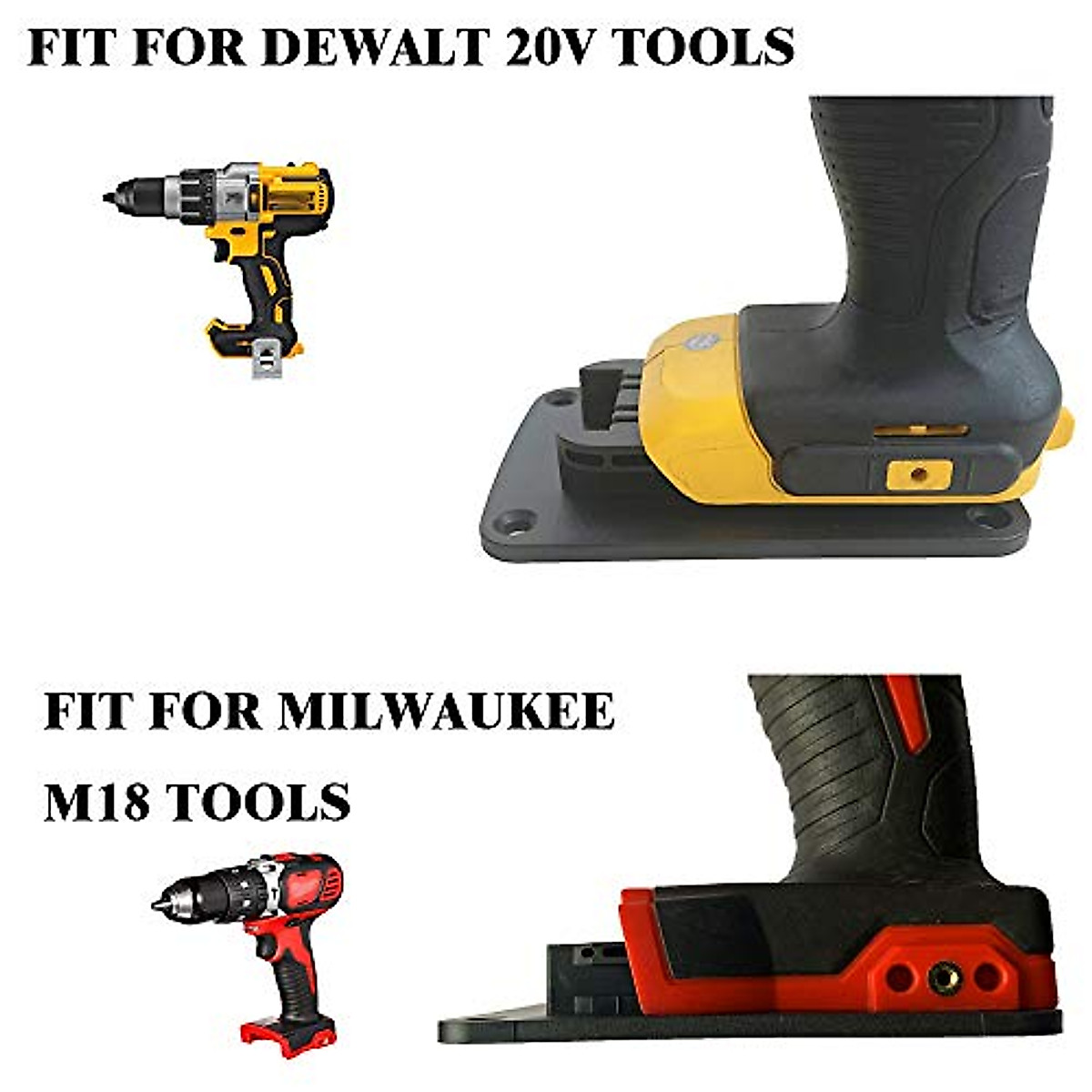 UOSXVC 10Packs Tool Holders for Dewalt 20V Drill Mount Fit for Milwaukee M18 Tools